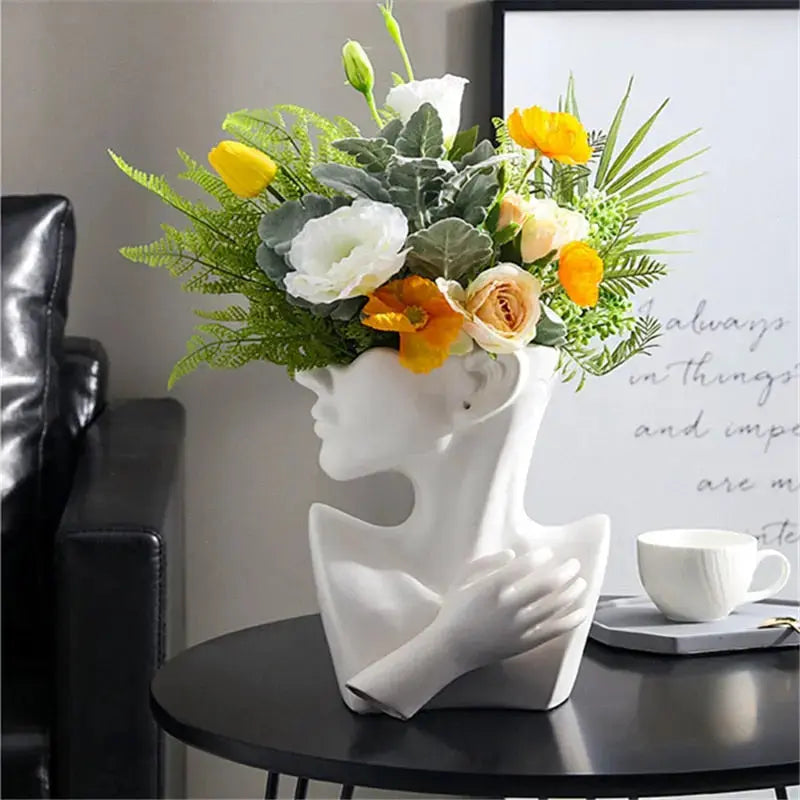 Human Head Flower Vase-Free Worldwide Shipping-30 Days Money-Back ...