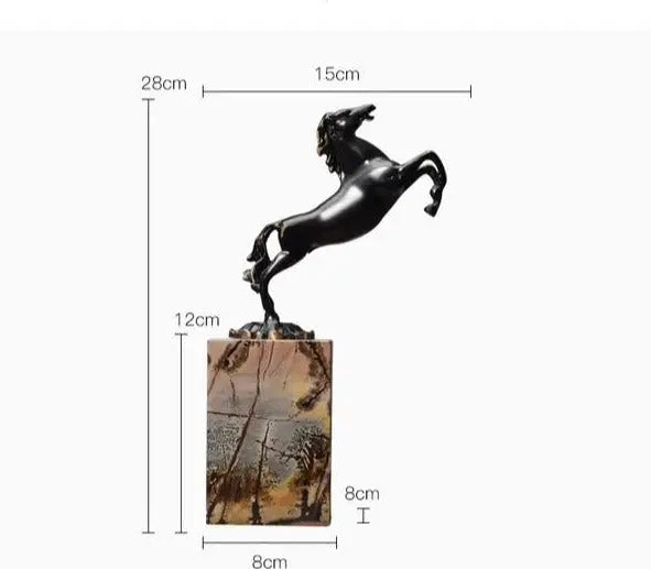 Running Horse Marble & Metal Statue-Free Worldwide Shipping-30 Days ...